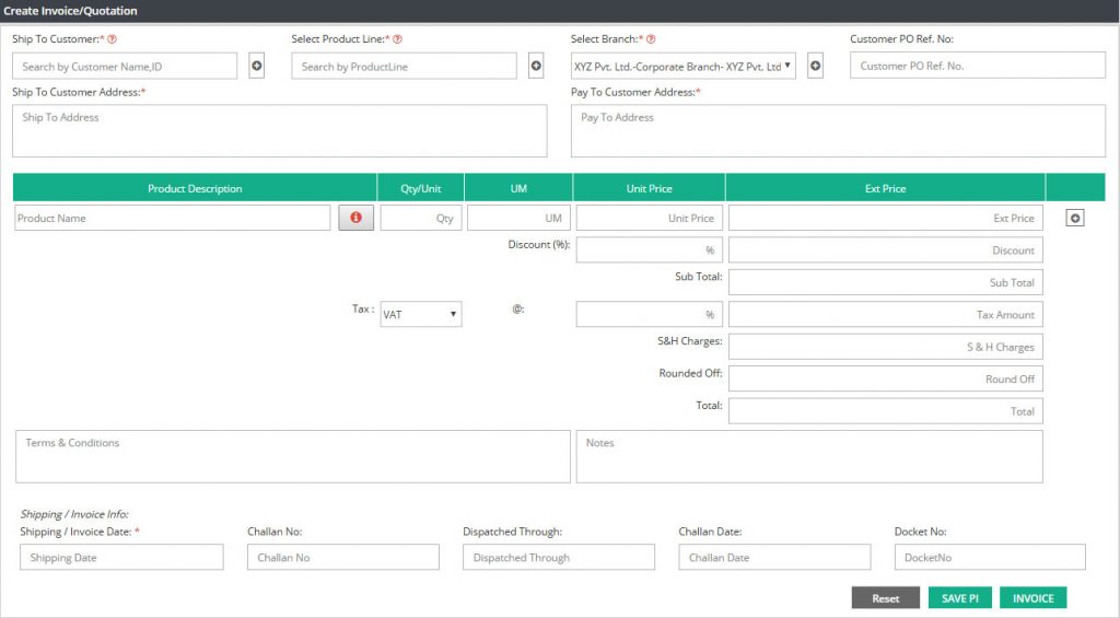 Create Invoice/Quotation – Nelso ERP Help