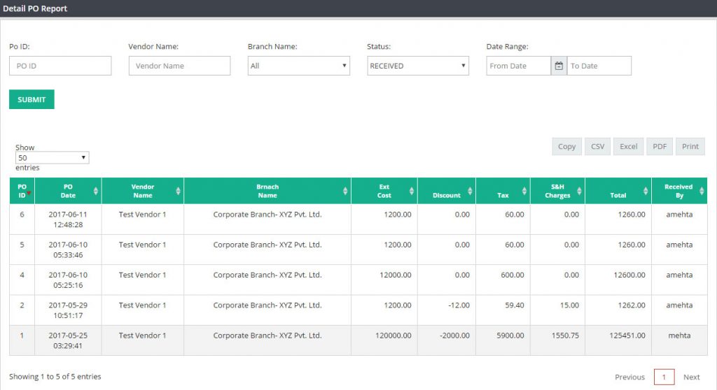 Detail PO Report – Nelso ERP Help