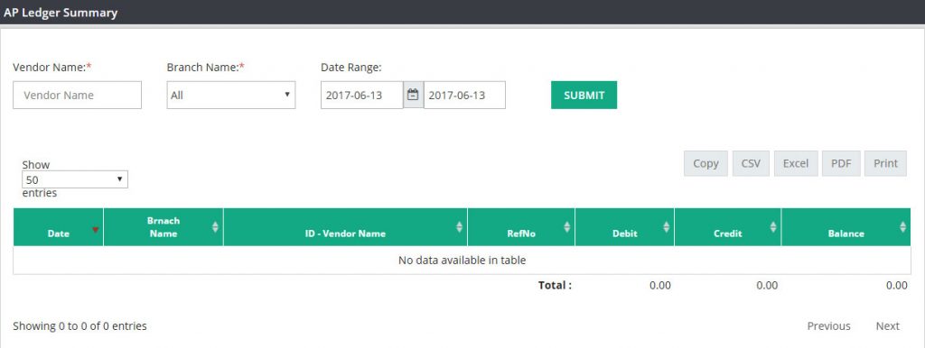 AP Ledger Summary – Nelso ERP Help